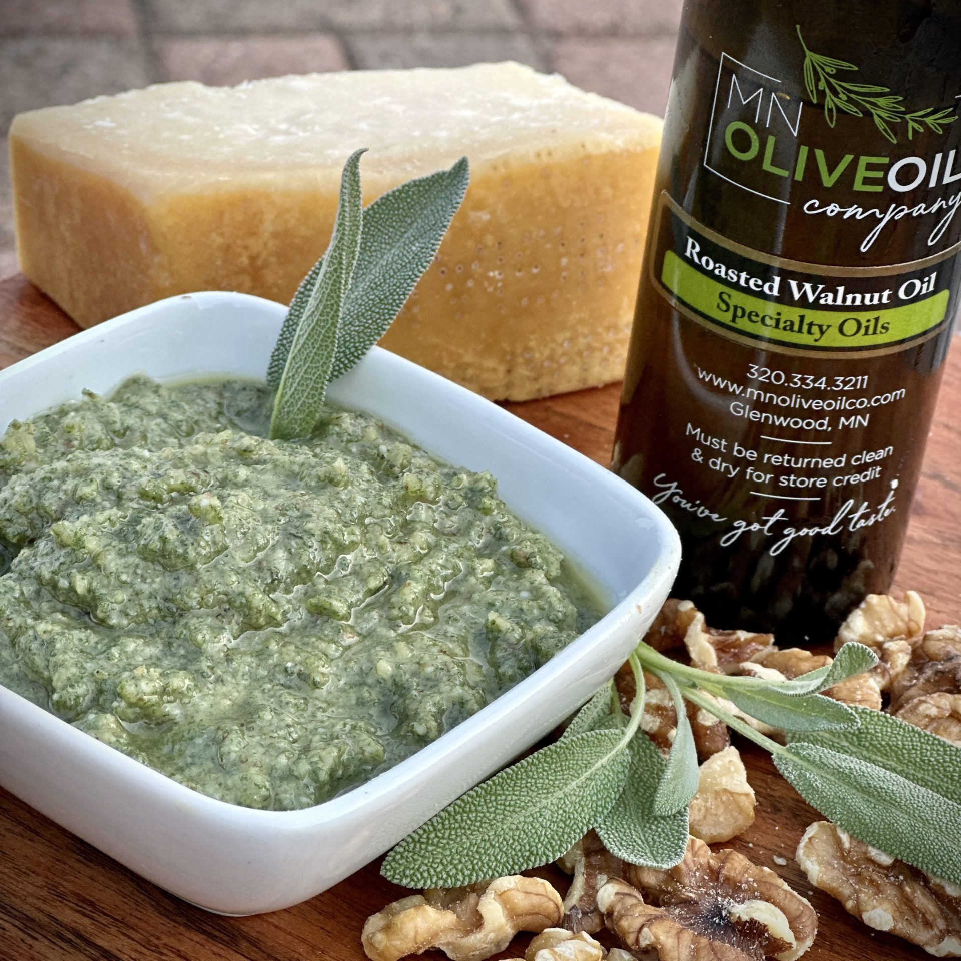 Roasted Walnut & Sage Pesto - MN Olive Oil & Kitchen Co.