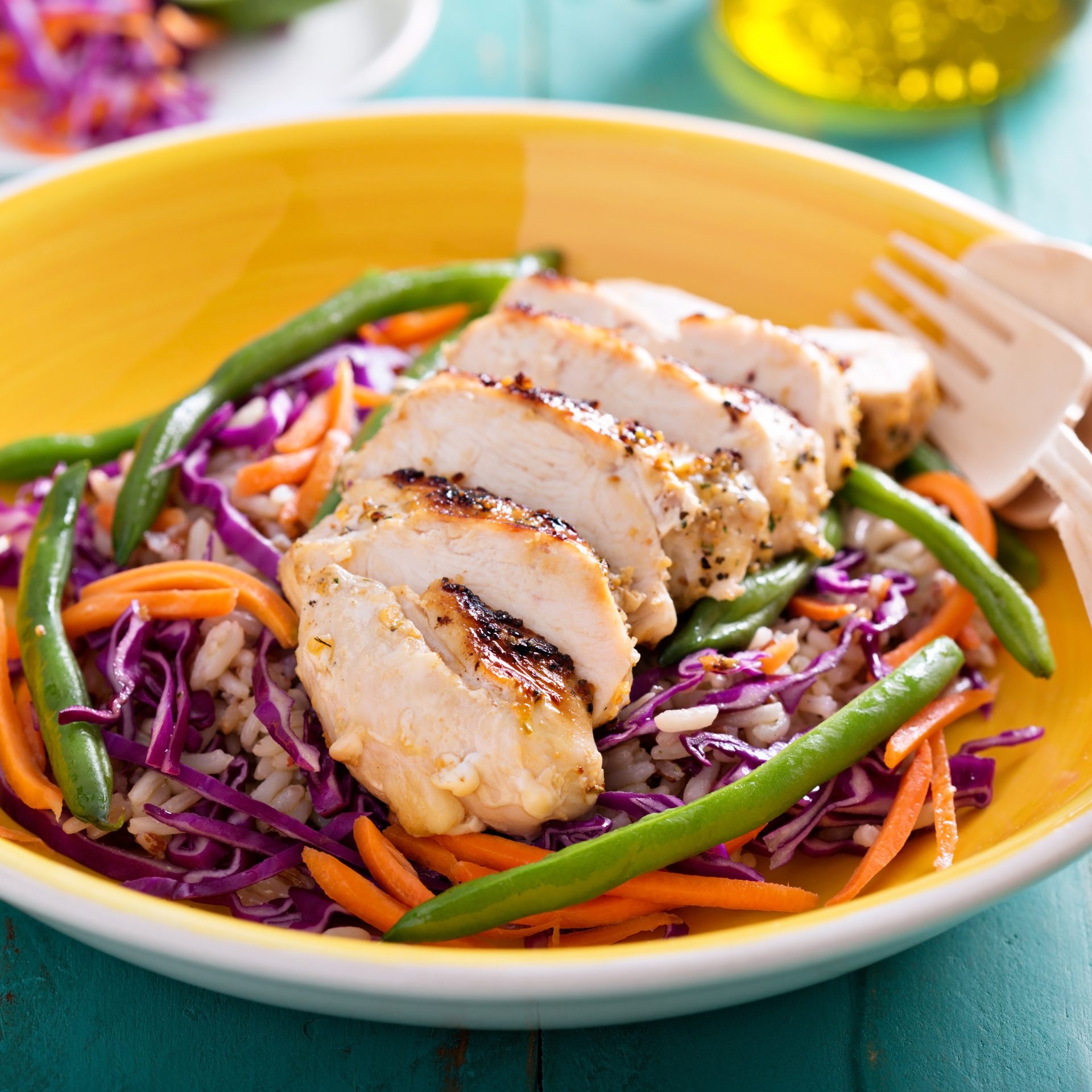 Grilled Chimichurri Chicken W/ Garlic Chive Balsamic Slaw - MN Olive ...